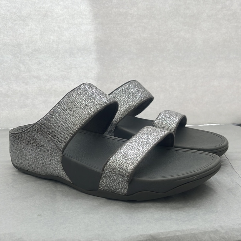 Fitflop Fino Quartz’s Silver Shimmer Metallic And Gray - Gem